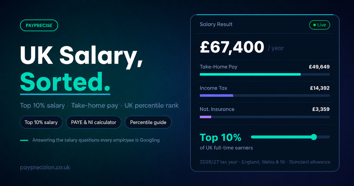 Top 10% Salary UK: £67,400 (2026/27) | After Tax